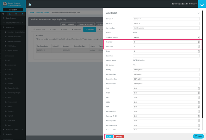 Retail | Adding Batch Info & Inventory Counts to Blaze